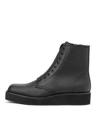 MAT OIL LEATHER SQUARE TOE ZIP BOOTS – THE SHOP YOHJI YAMAMOTO