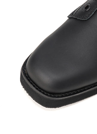 MAT OIL LEATHER SQUARE TOE ZIP BOOTS – THE SHOP YOHJI YAMAMOTO