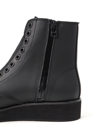 MAT OIL LEATHER SQUARE TOE ZIP BOOTS – THE SHOP YOHJI YAMAMOTO