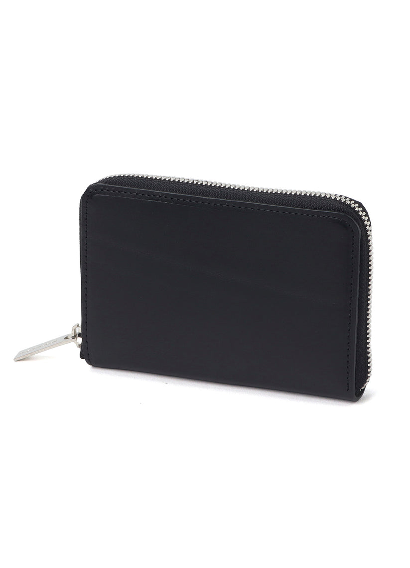 OIL LEATHER COMPACT ZIP WALLET – THE SHOP YOHJI YAMAMOTO