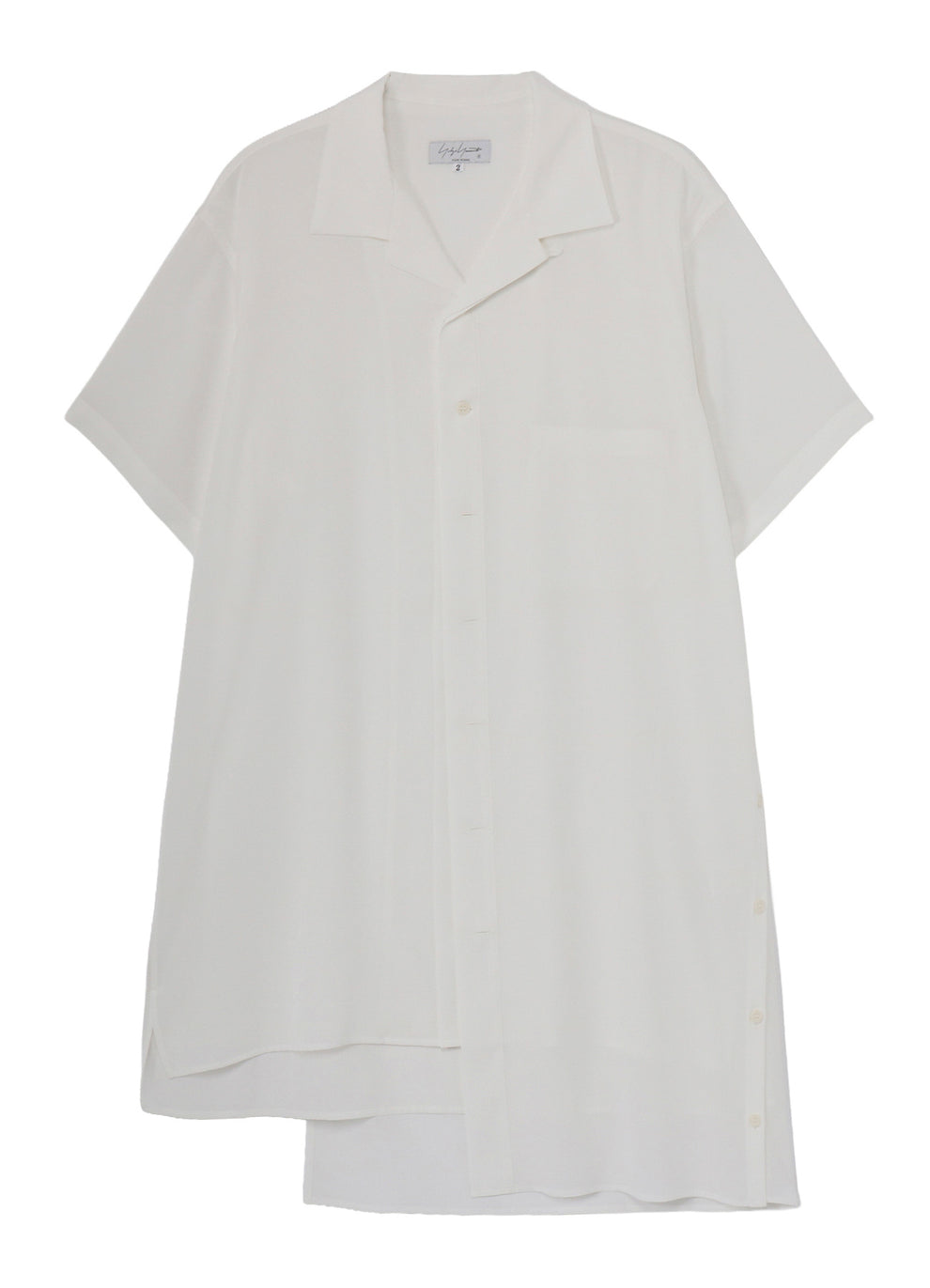 WHITE TA TUXEDO SHORT SLEEVE DOUBLE BLOUSE – THE SHOP YOHJI YAMAMOTO