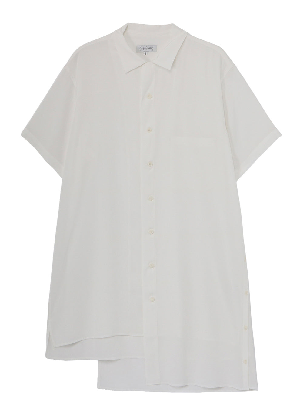 WHITE TA TUXEDO SHORT SLEEVE DOUBLE BLOUSE – THE SHOP YOHJI YAMAMOTO