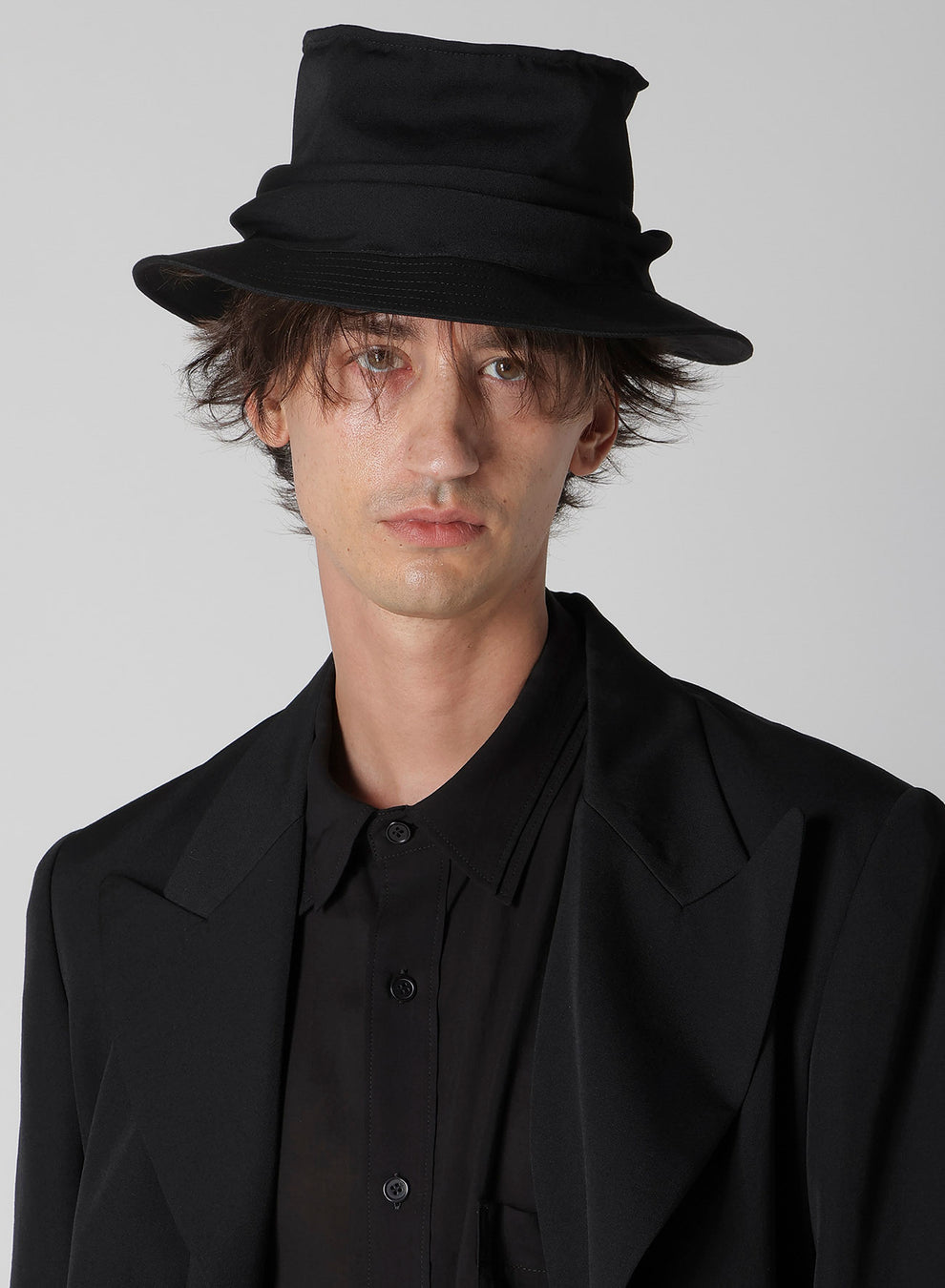 GABARDINE DRAPE HAT – THE SHOP YOHJI YAMAMOTO