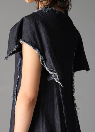 6oz DENIM DESIGNED PANEL DRESS B – THE SHOP YOHJI YAMAMOTO