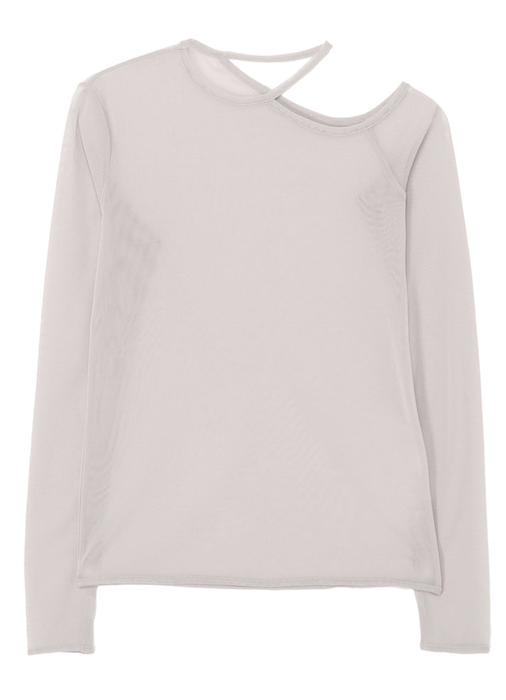 PE TULLE CUTTING DETAIL TIGHT TEE – THE SHOP YOHJI YAMAMOTO