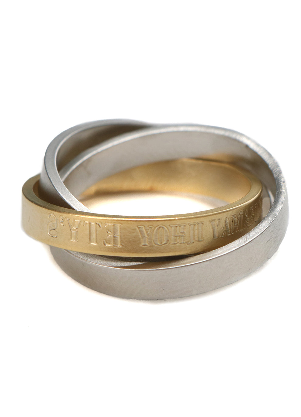 BRASS TRINITY LOGO PINKIE RING – THE SHOP YOHJI YAMAMOTO