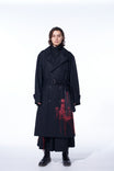 LAMB WOOL PRINTED MESSEGE EMBROIDERY TRENCH COAT – THE SHOP YOHJI YAMAMOTO