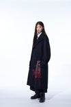 LAMB WOOL PRINTED MESSEGE EMBROIDERY TRENCH COAT – THE SHOP YOHJI YAMAMOTO