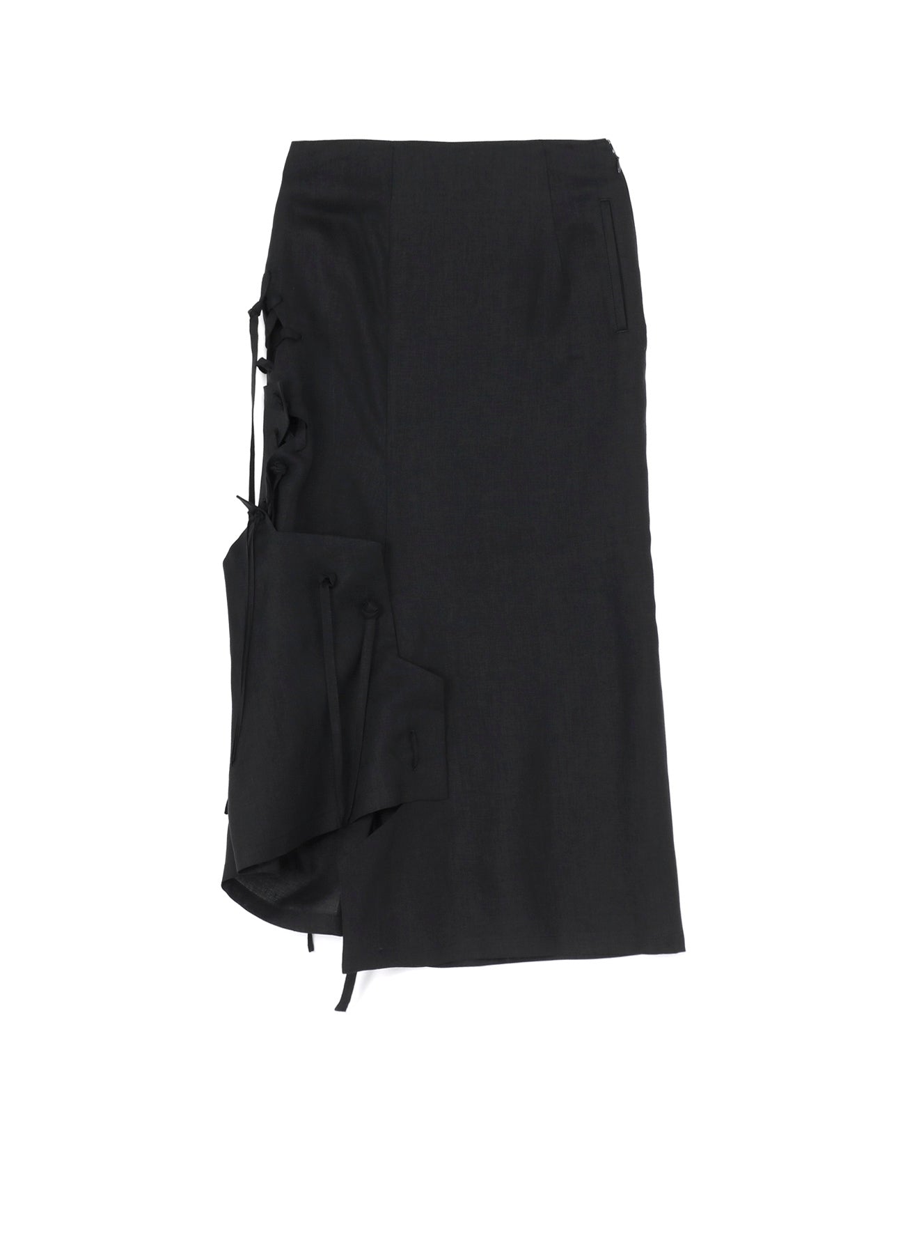 LINEN CLOTH JAGGED LINE STRING SKIRT – THE SHOP YOHJI YAMAMOTO