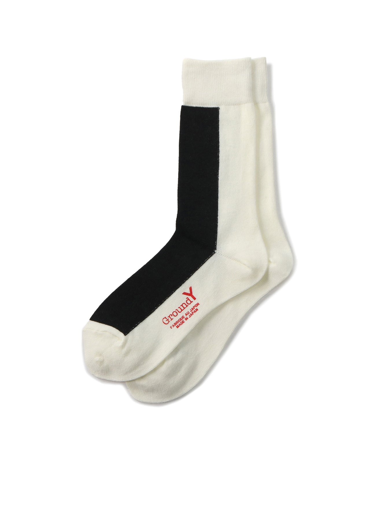 FRONT AND BACK TWO COLOR SOCKS – THE SHOP YOHJI YAMAMOTO