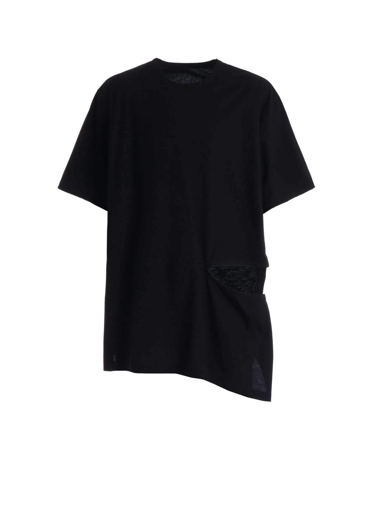 30 HARD TWIST STRETCH JERSEY LEFT CUT-OUT T-SHIRT – THE SHOP YOHJI YAMAMOTO