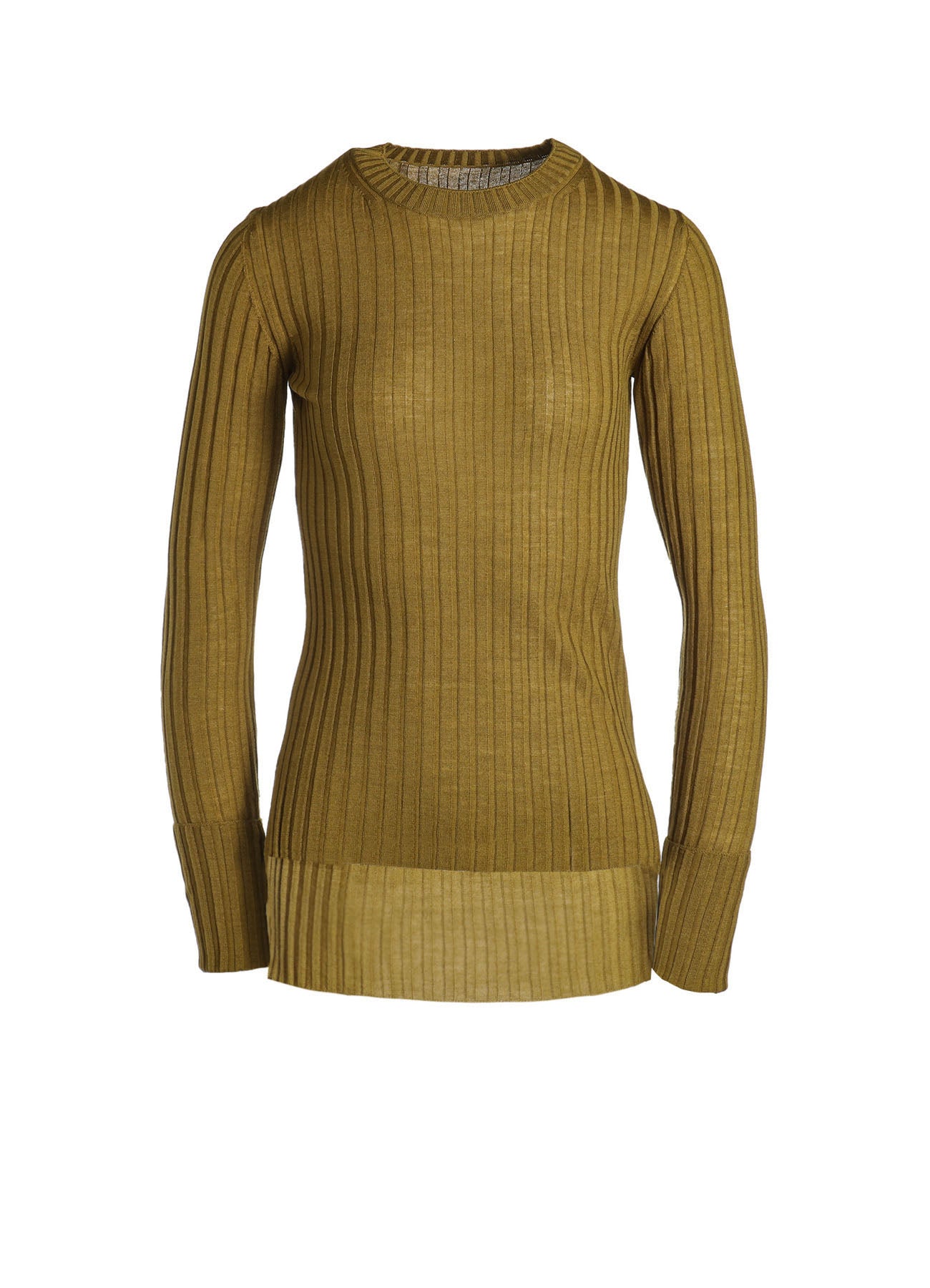 MERINO WOOL RIB CREW NECK KNITWEAR – THE SHOP YOHJI YAMAMOTO