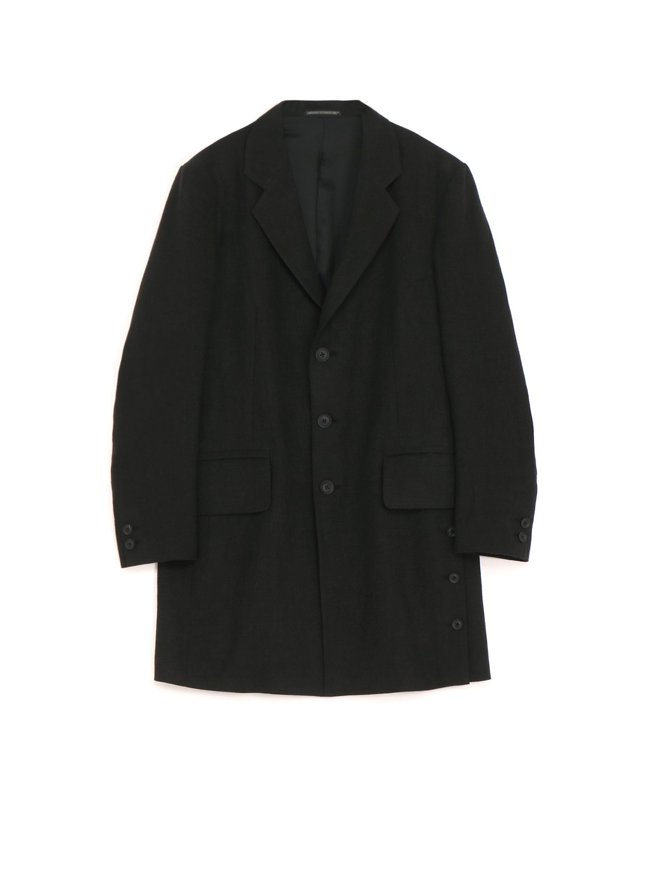 FLAX WOOL CLOTH SIDE BUTTON JACKET – THE SHOP YOHJI YAMAMOTO