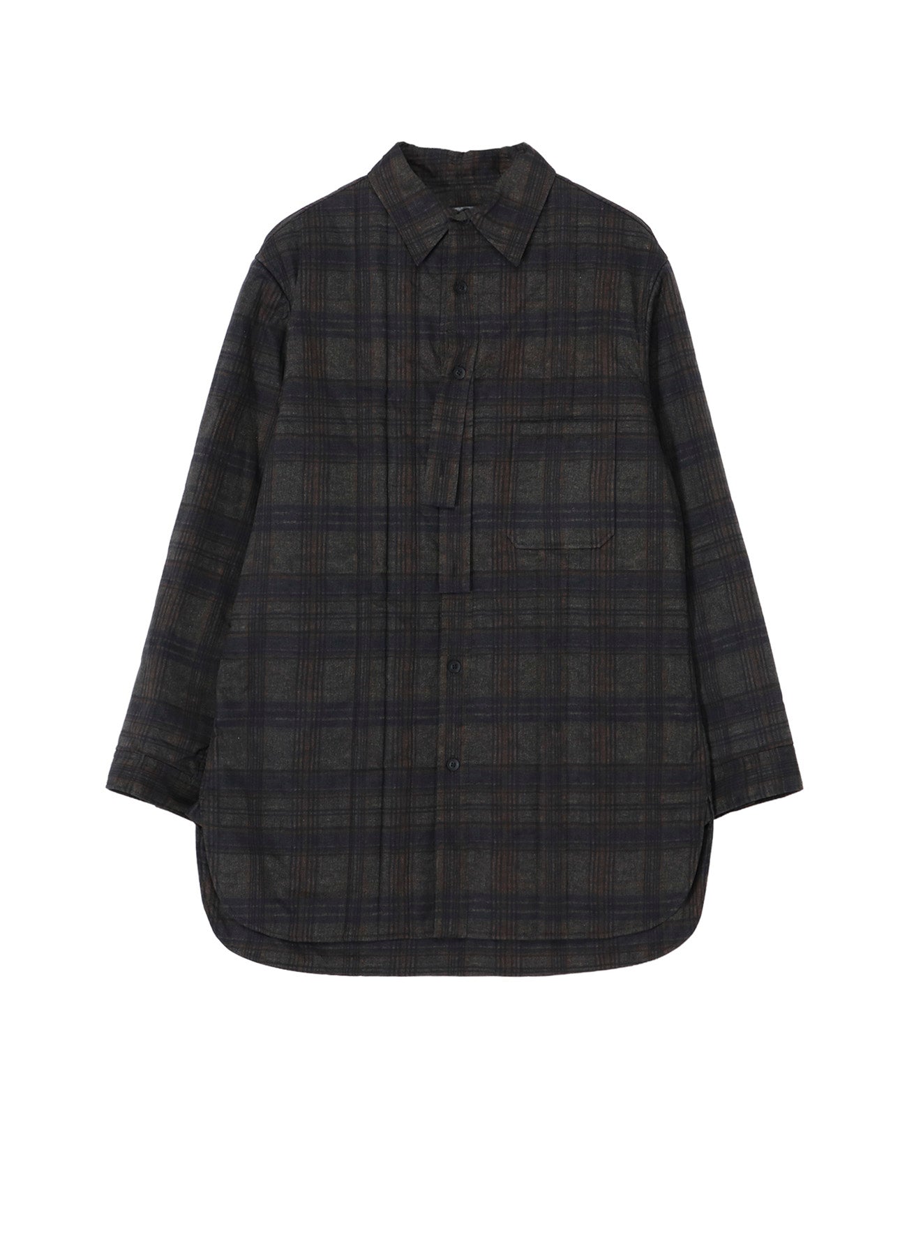 MADRAS INK PLAID PADDED BLOUSE – THE SHOP YOHJI YAMAMOTO