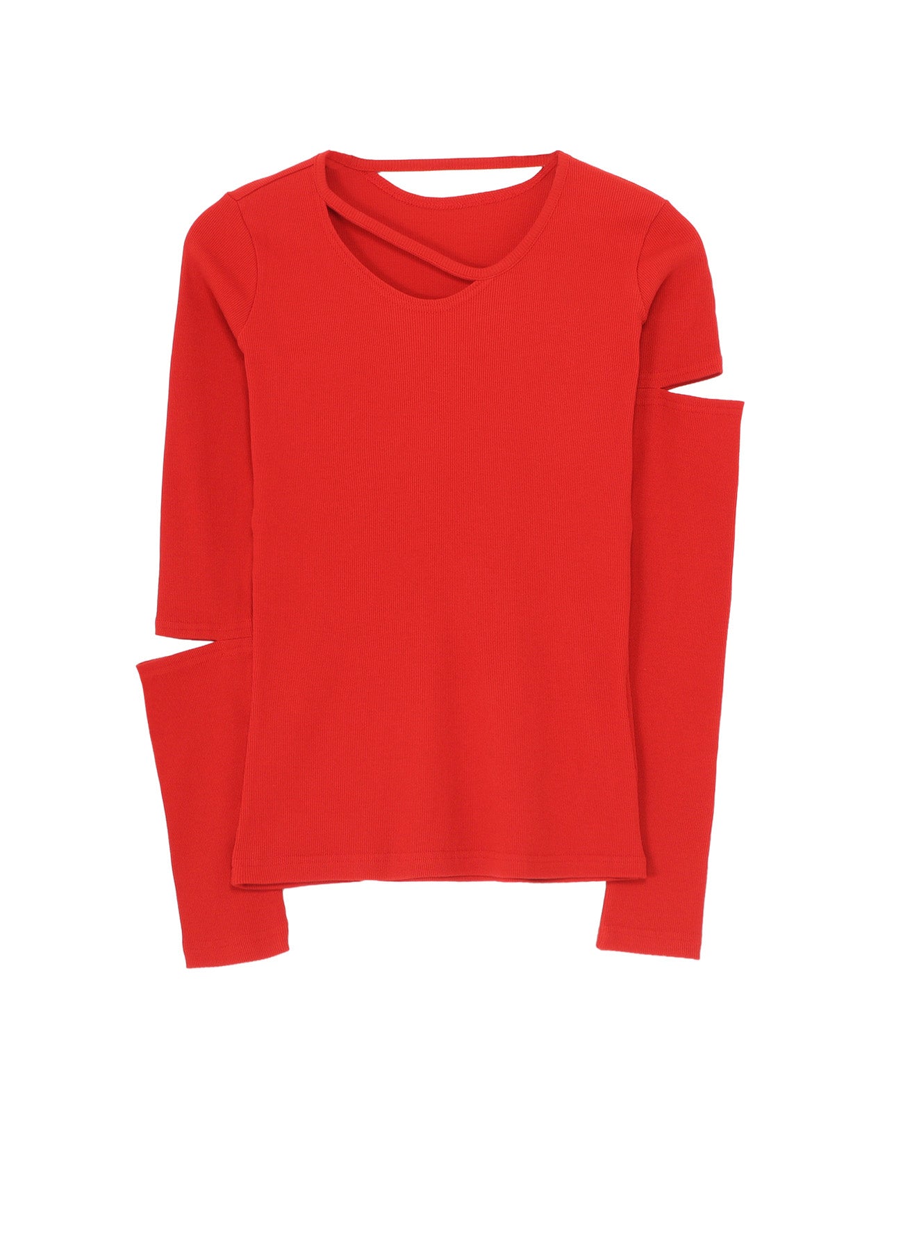 COTTON RIB LONG SLEEVE SLIT TEE – THE SHOP YOHJI YAMAMOTO