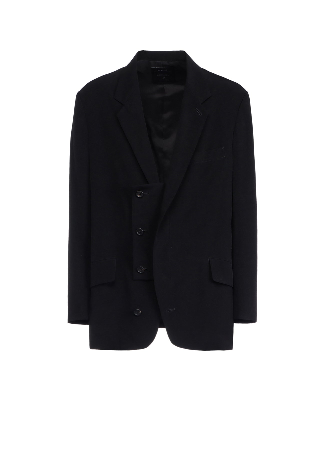 CREPE de CHINE OVERSIZE NOTCHED LAPEL JACKET – THE SHOP YOHJI YAMAMOTO