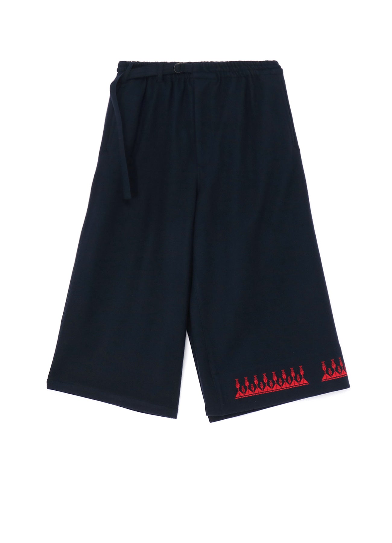 COMPRESSED JERSEY ETHNIC EMBROIDERED WRAP PANTS – THE SHOP YOHJI YAMAMOTO