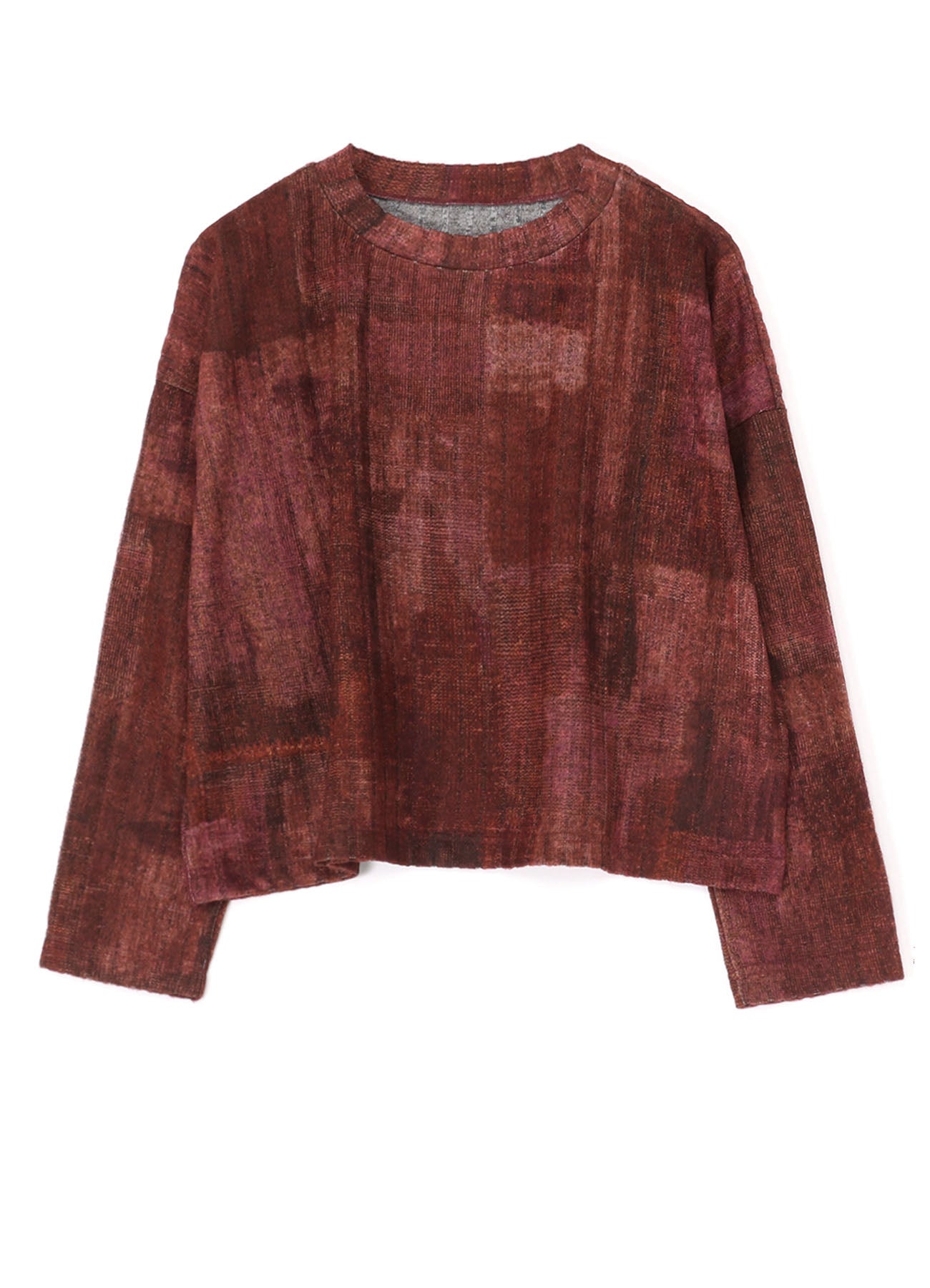 GRADATION PRINT LONG SLEEVE CROPPED T-SHIRT – THE SHOP YOHJI YAMAMOTO