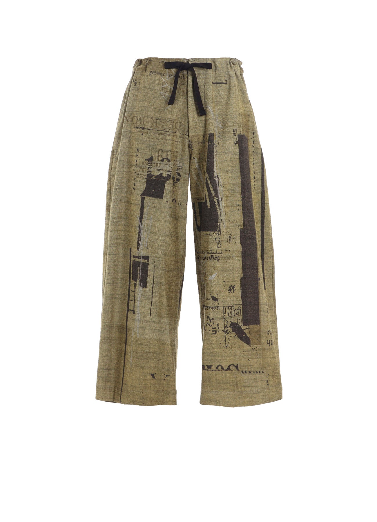 8OZ DENIM COLLAGE PRINT STRAIGHT STRING PANTS – THE SHOP YOHJI YAMAMOTO