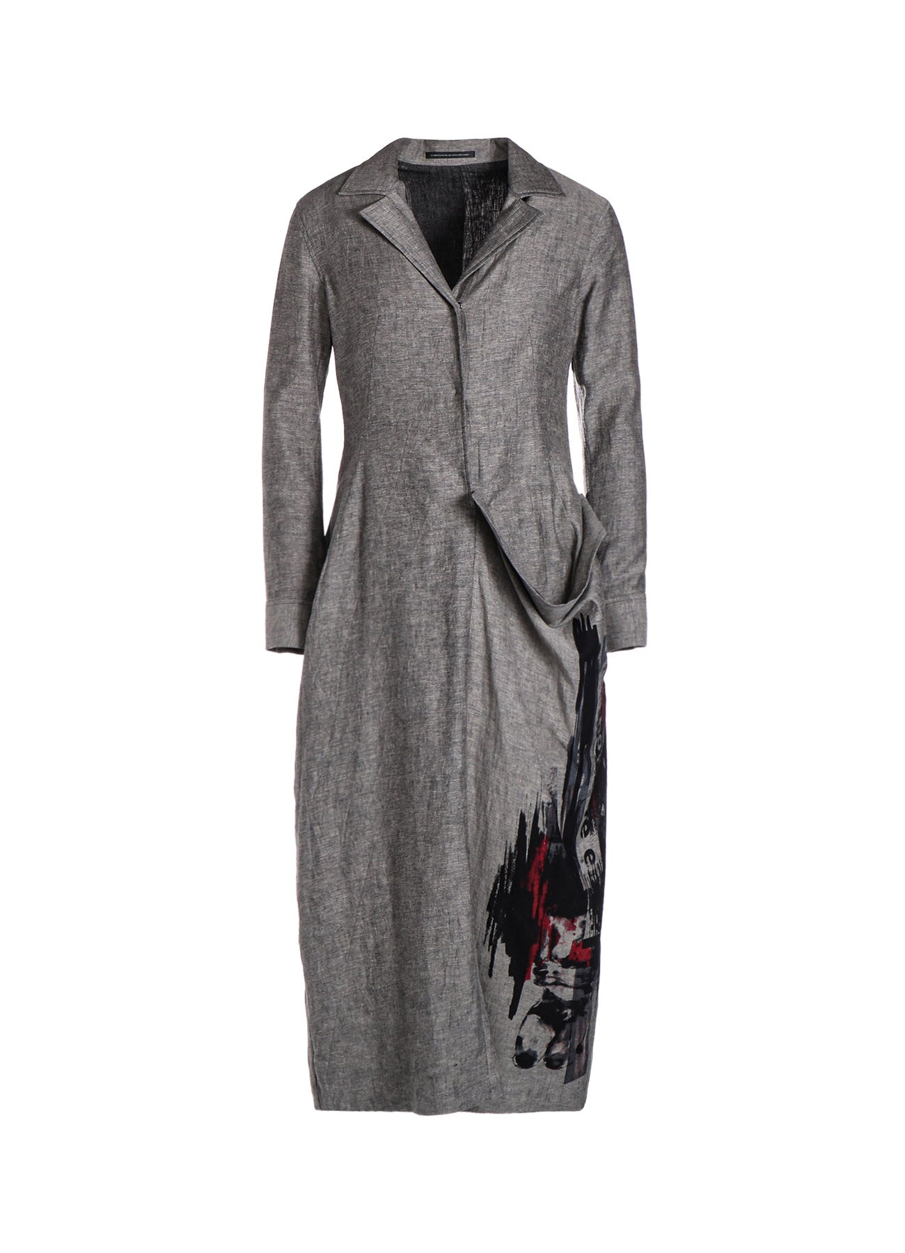 L/C DENIM FEMALE PRINT LEFT CLOTH DRESS – THE SHOP YOHJI YAMAMOTO