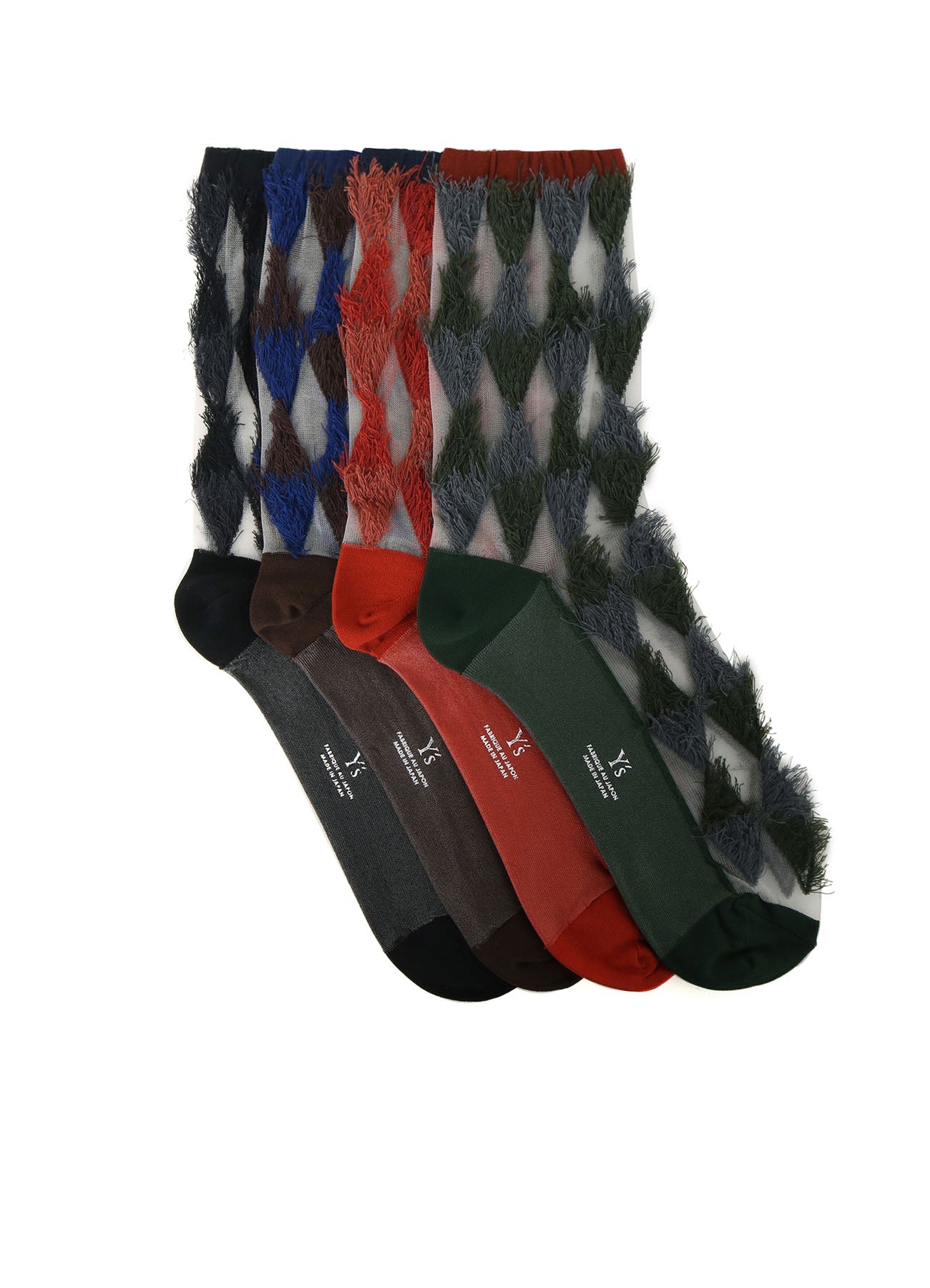 REVERSED JACQUARD DIAMOND PATTERN SOCKS – THE SHOP YOHJI YAMAMOTO